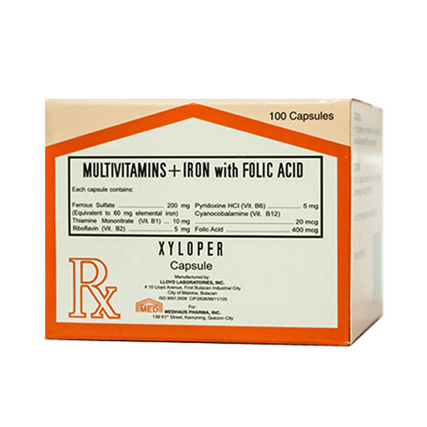 XYLOPER Multivitamins / Iron / Vitamin B9 (Folic Acid) Capsule 1's ...